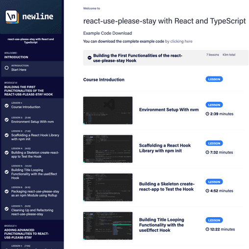 Recreate react-use-please-stay from Scratch with React and TypeScript ...