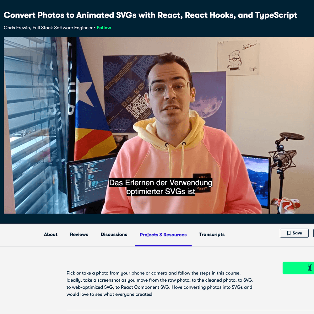 Convert Photos to Animated SVGs with React, React Hooks, and TypeScript My Skillshare mini ...